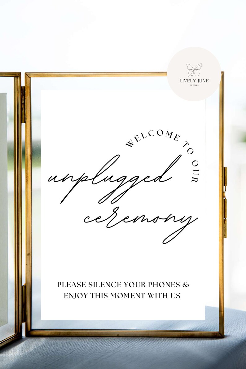 Luxury Unplugged Ceremony Sign Template Wedding Ceremony - Etsy