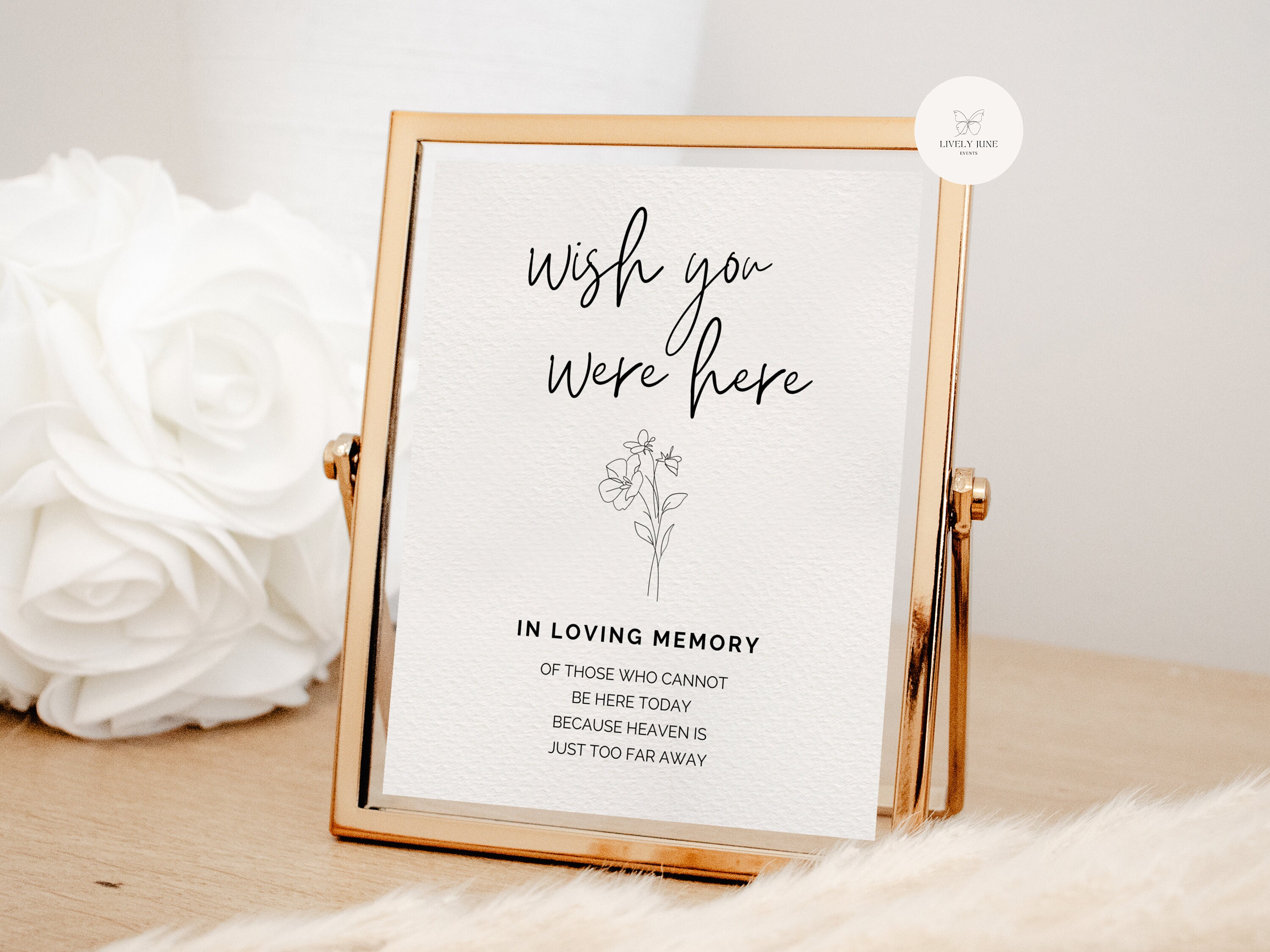 Minimalist "wish You Were Here" Sign Template | Wedding Ceremony Sign ...