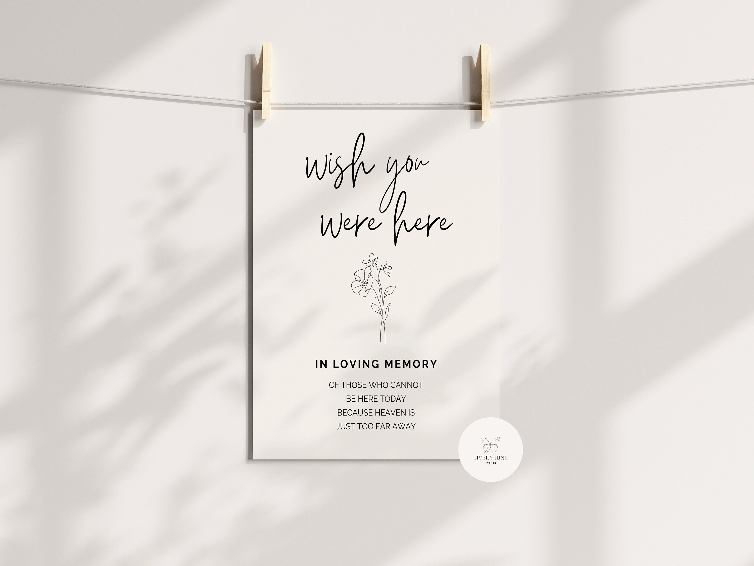 Minimalist "wish You Were Here" Sign Template | Wedding Ceremony Sign ...