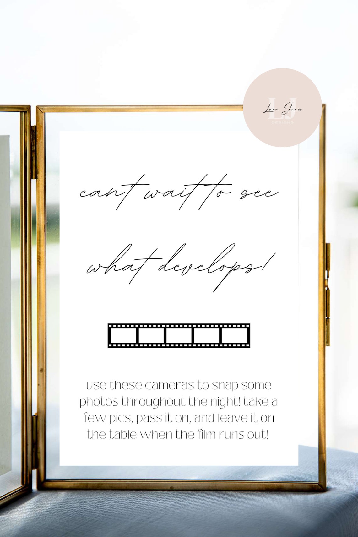 Minimalist Wedding Disposable Camera Sign Printable and - Etsy