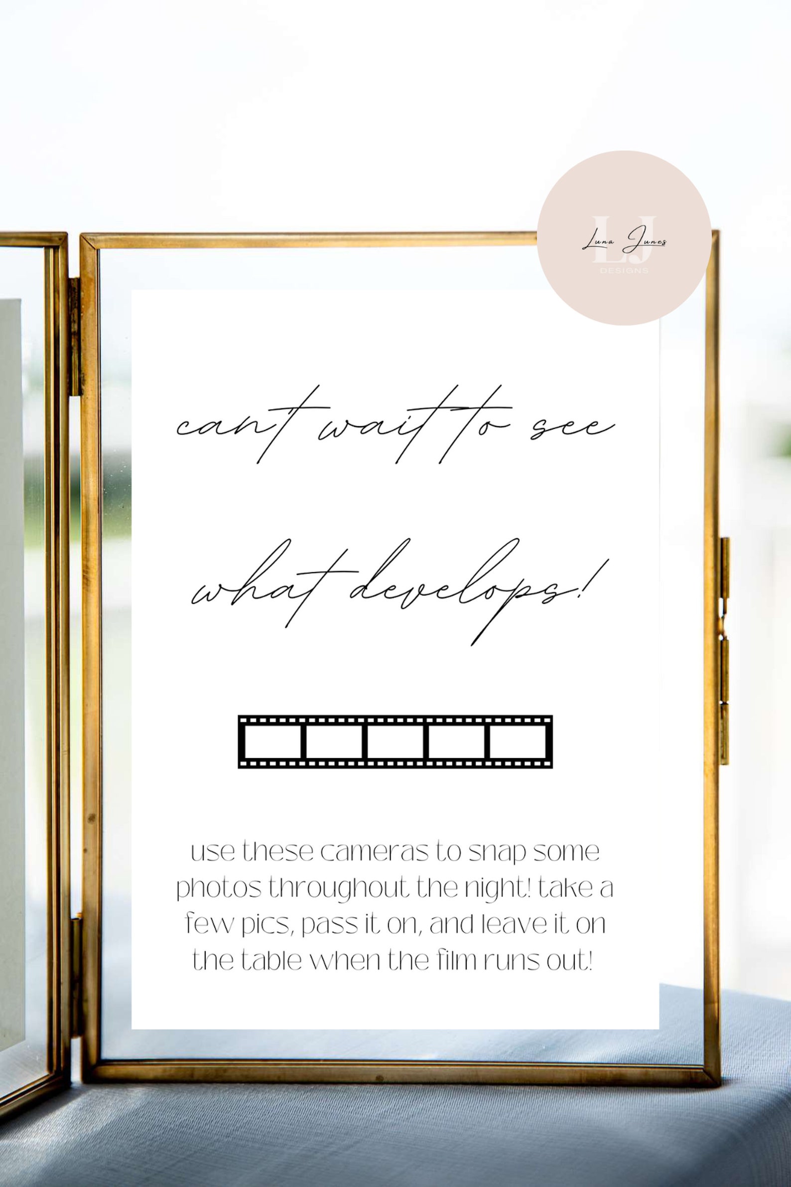 Minimalist Wedding Disposable Camera Sign Printable and - Etsy