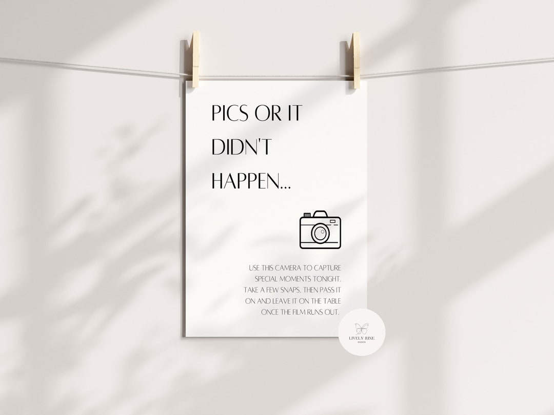 Classic Wedding Disposable Camera Sign Template | Special Event Sign ...