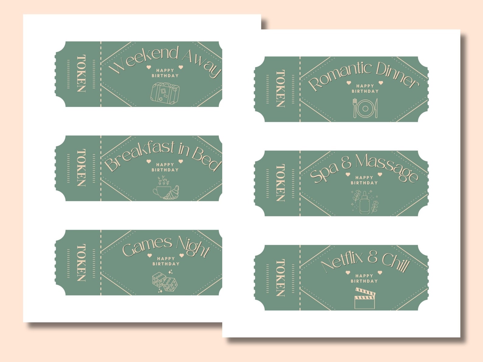 Editable Love Coupon Template, Printable Love Tokens, Last Minute Gift ...