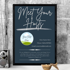 Editable Airbnb Sign Template, Printable Meet Your Hosts Sign for ...