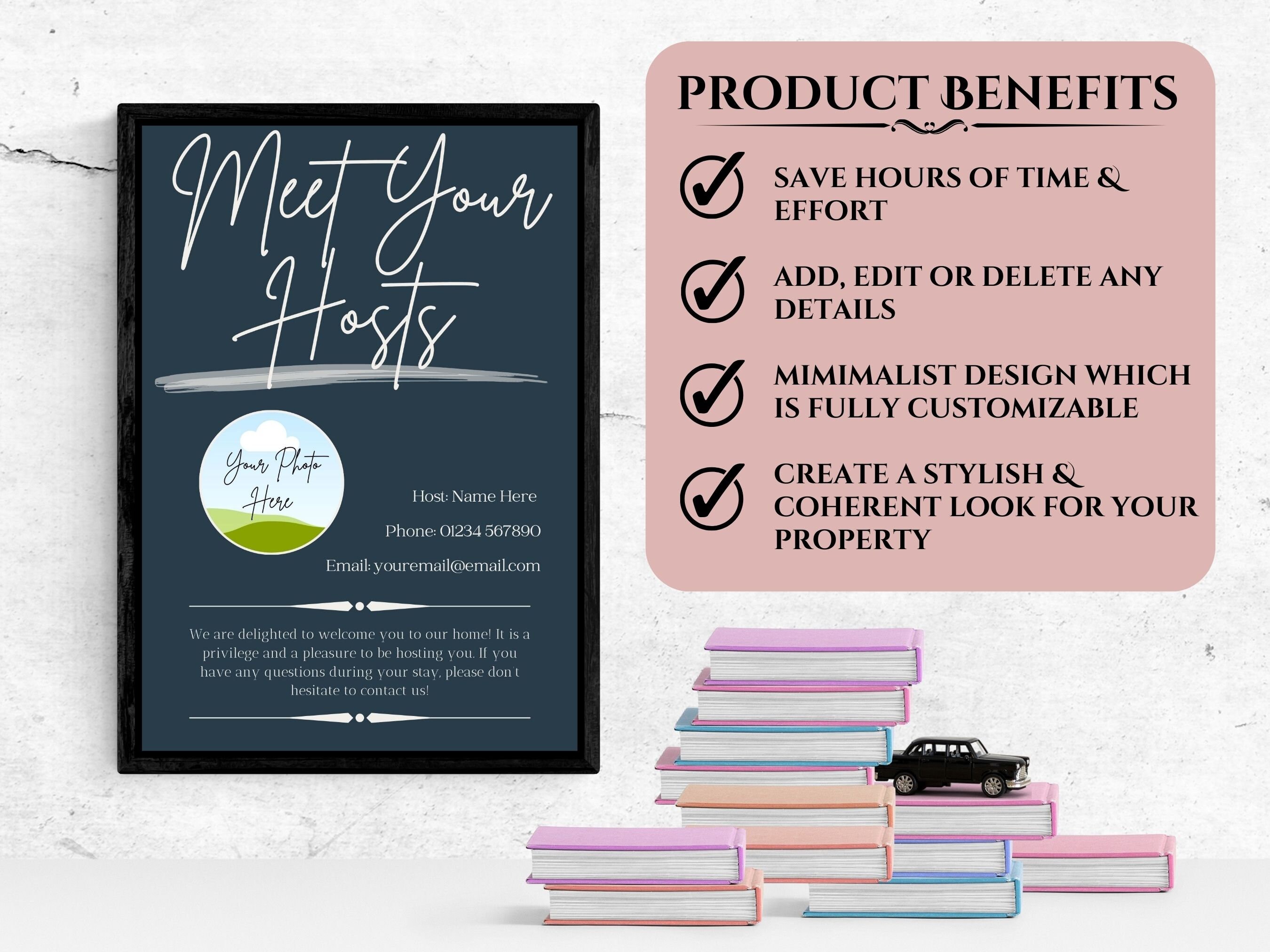 Editable Airbnb Sign Template, Printable Meet Your Hosts Sign for ...