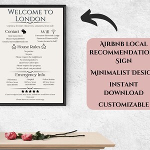 Welcome Sign for Airbnb Hosts, Vacation Rental Printable, Guest Arrival ...