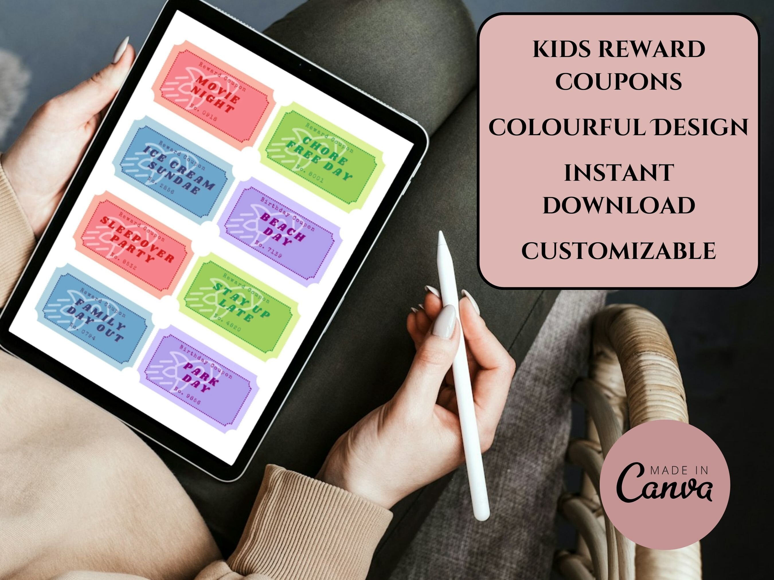 Reward Coupons for Kids, Printable Kids Reward Coupon Template ...