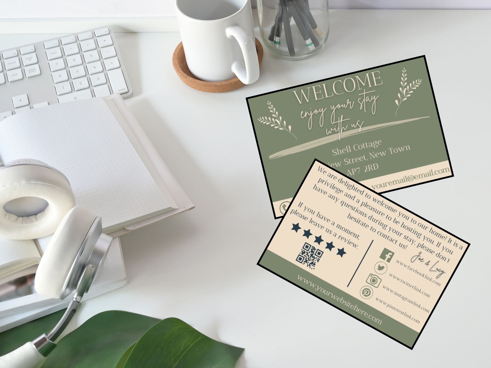 Airbnb Host Welcome Card for Guests, Printable Airbnb Host Thank You ...