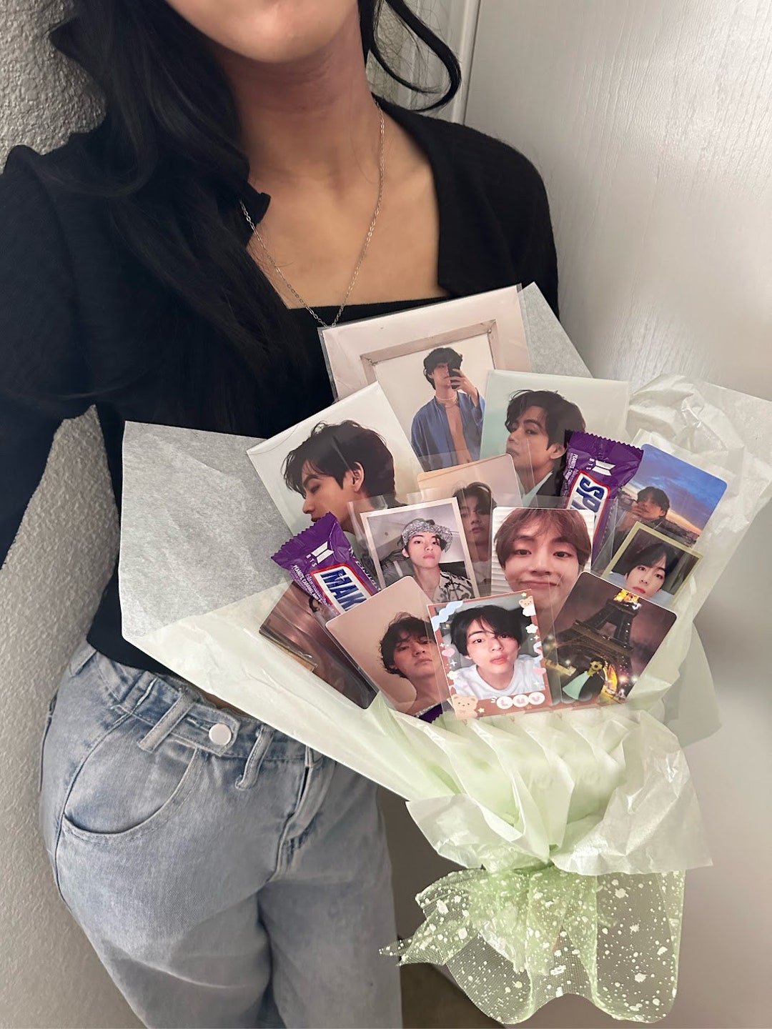 Photocard Bouquet-bts-v-taehyung - Etsy