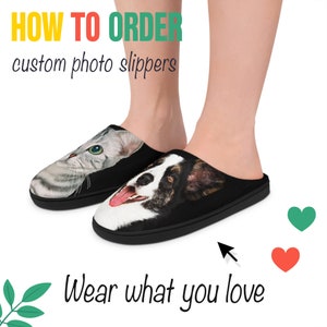 Pet Mom Custom Pet Photo Indoor Slippers, Personalized Cat Face Gift ...