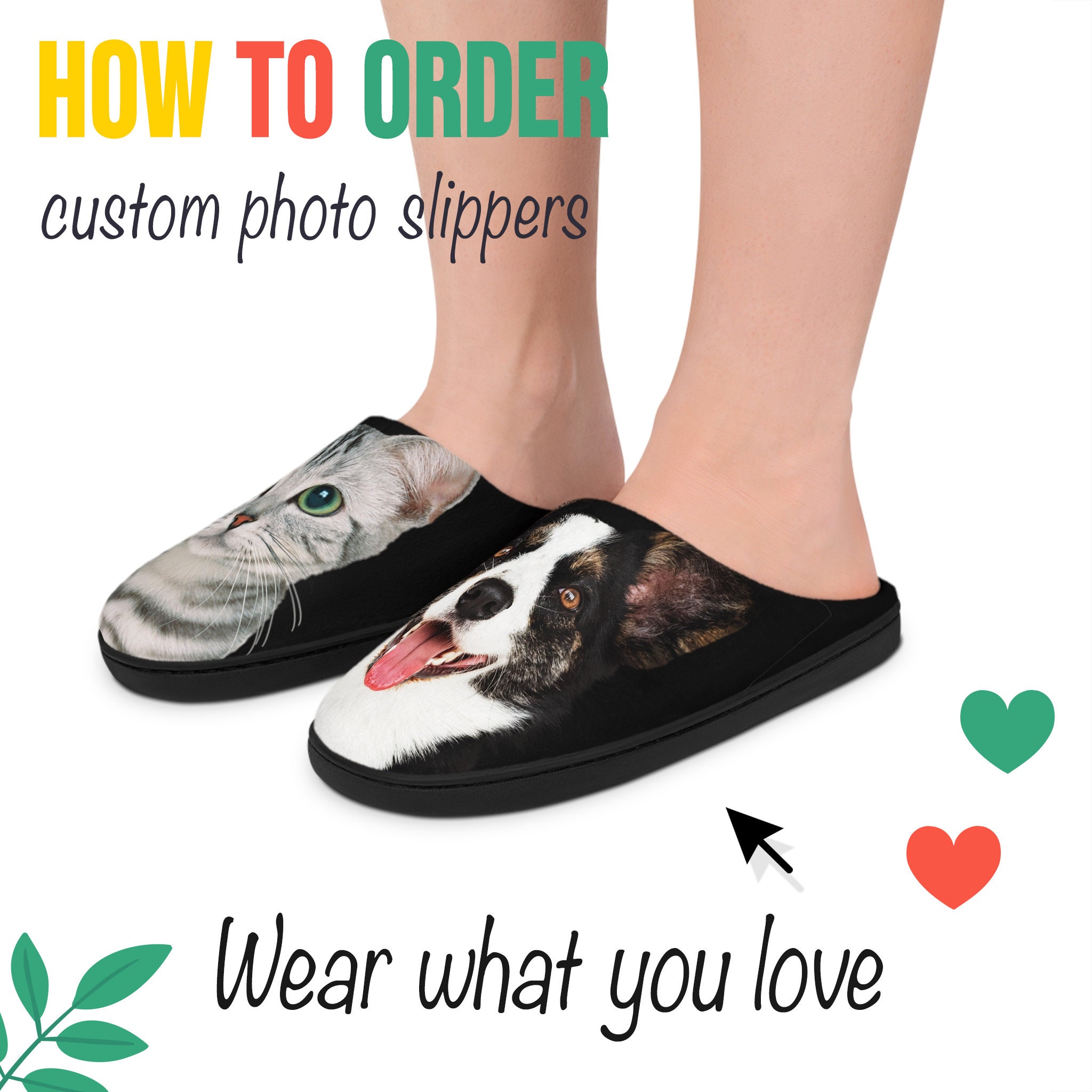 Pet Mom Custom Pet Photo Indoor Slippers, Personalized Cat Face Gift ...