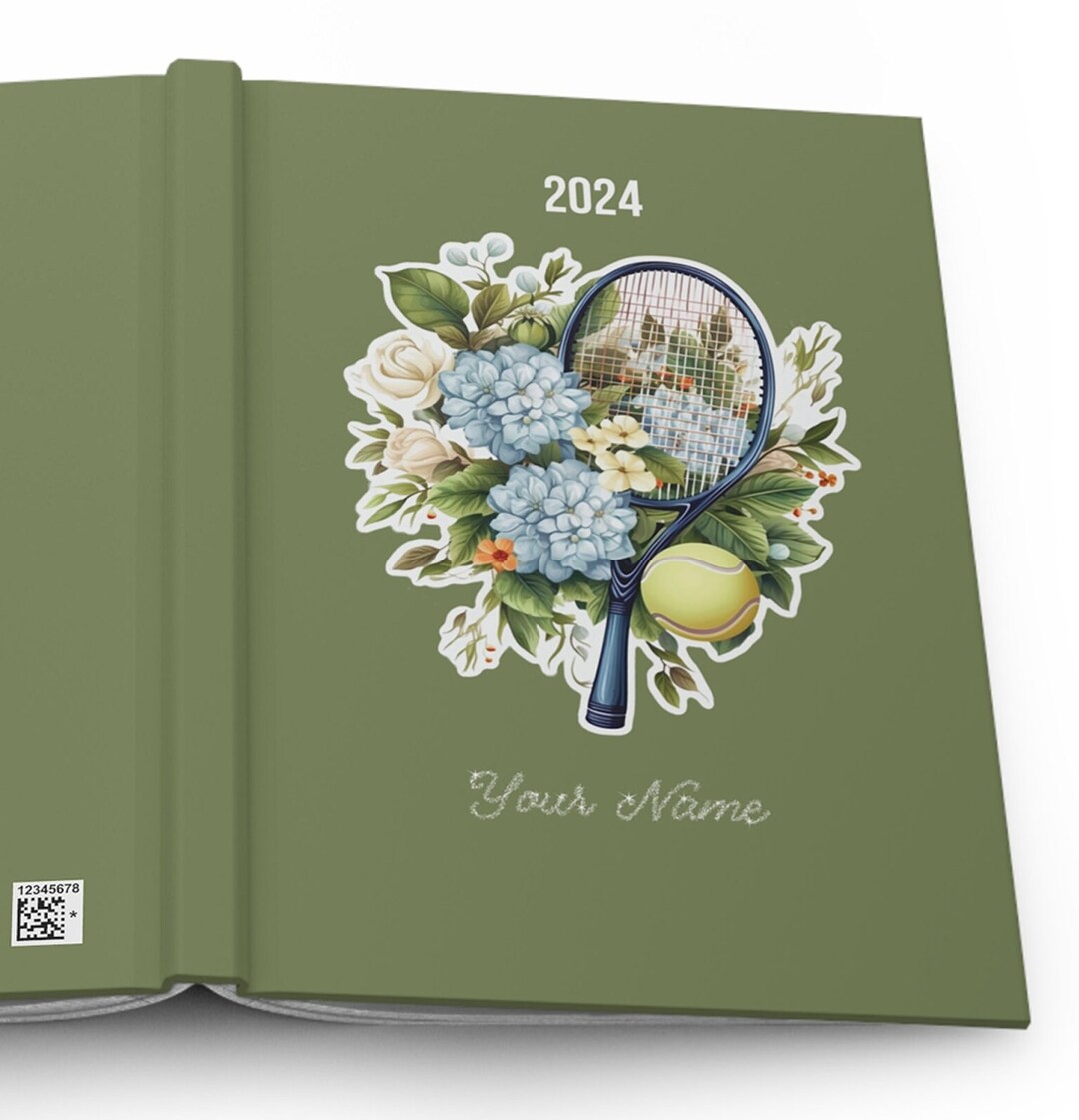 Custom Name 2024 Tennis Journal Hardcover Journal. Tennis Gifts for ...