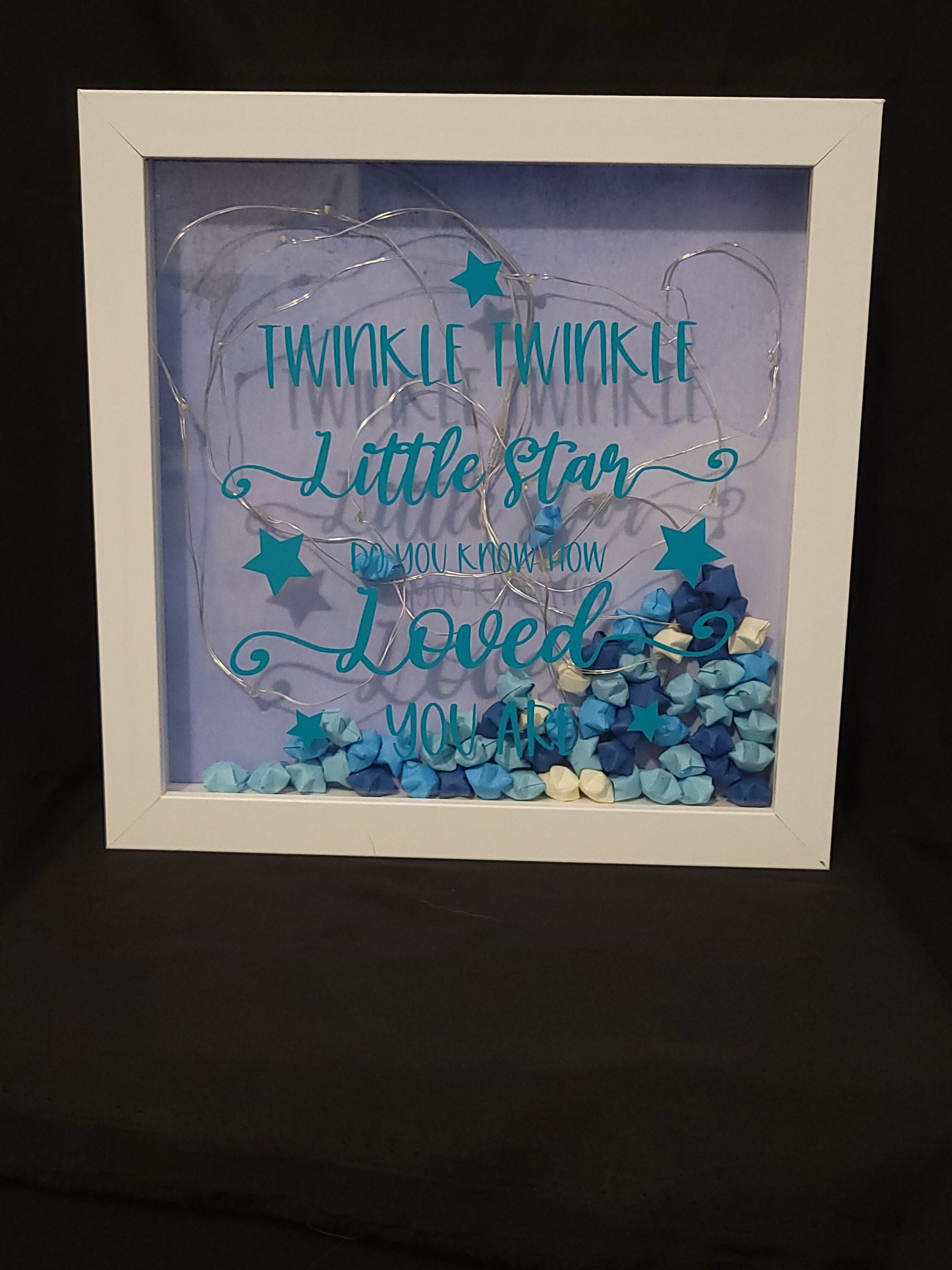 Shadow Box With Origami Stars and Led Light - Etsy