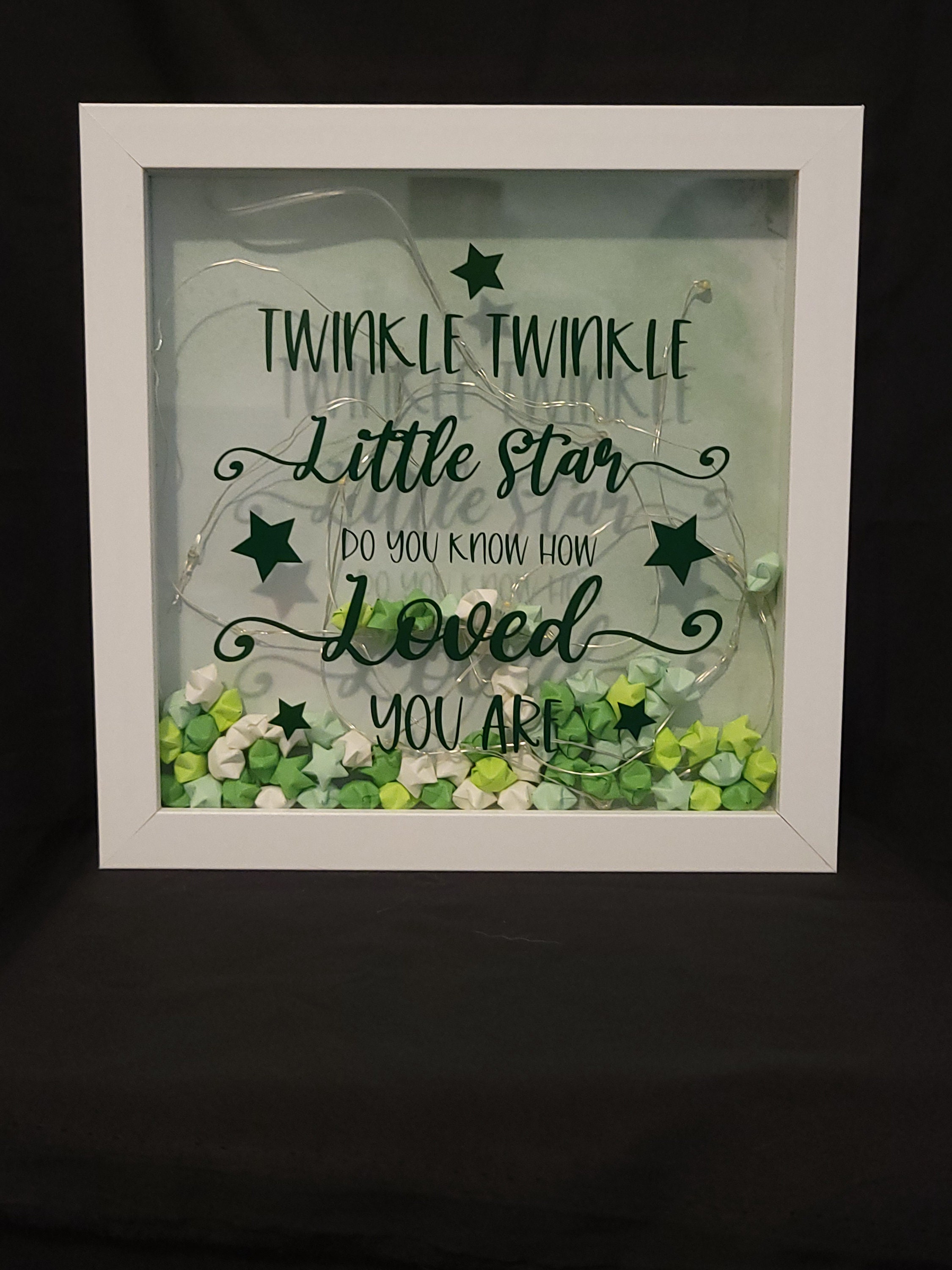 Shadow Box With Origami Stars and Led Light - Etsy