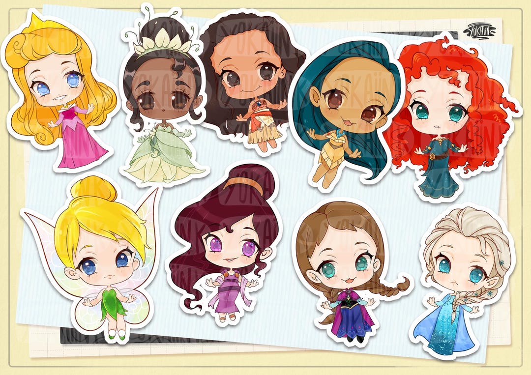 Chibi Fairytale Princesses Set 1 – Cute Kawaii Royal Girls Clipart ...