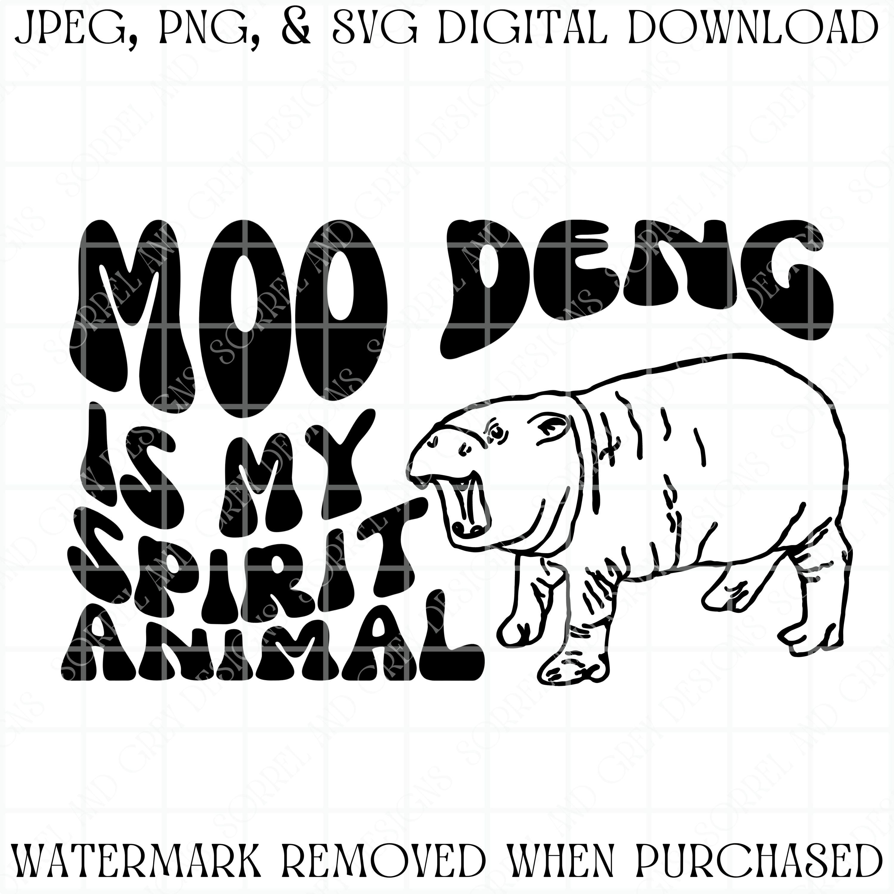 MOO DENG SVG, Trending Svg, Moo Deng Png, Trending Png, Spirit Animal ...