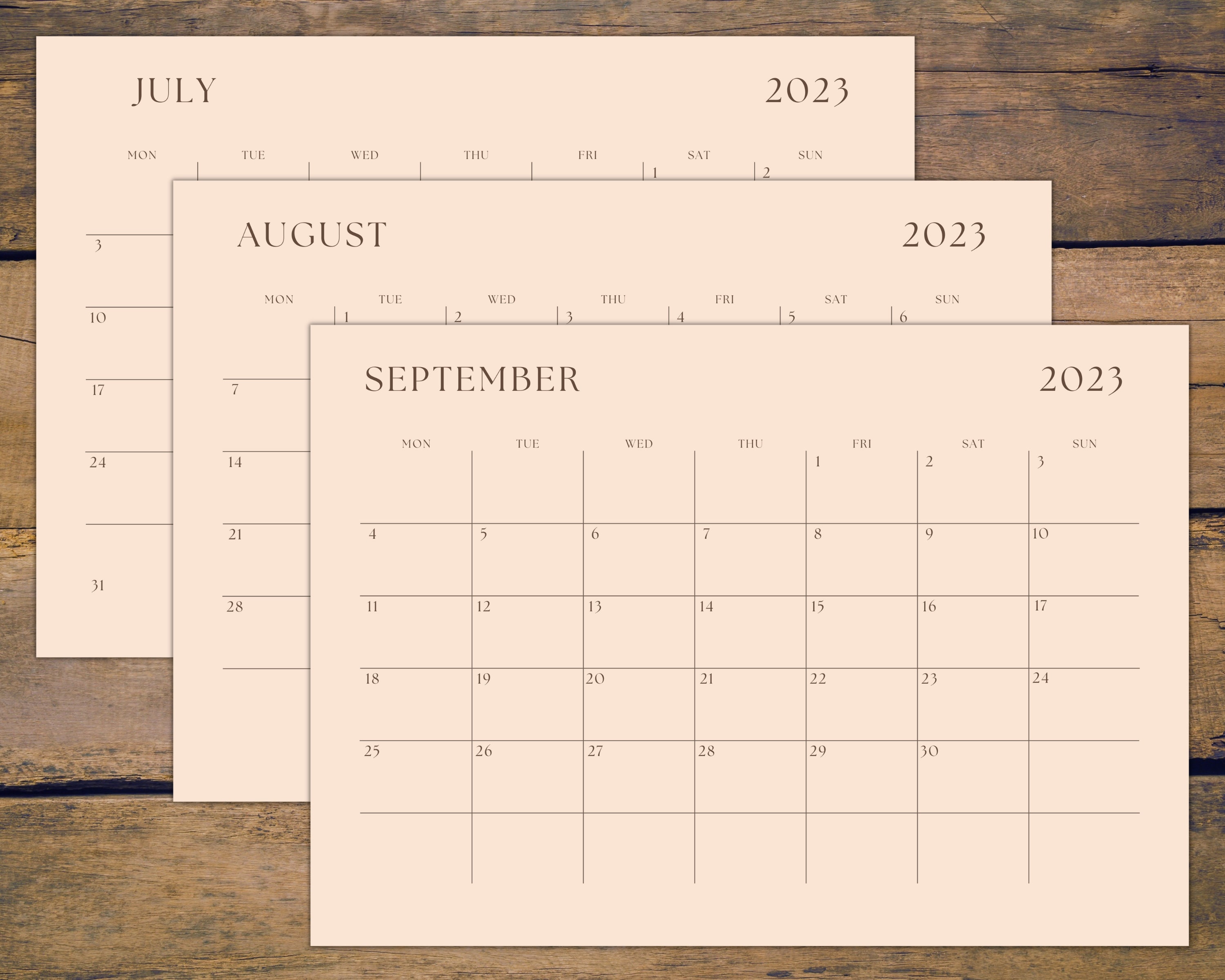 2023 Calendar Printable 2023 Monthly Planner Printable Calendar ...