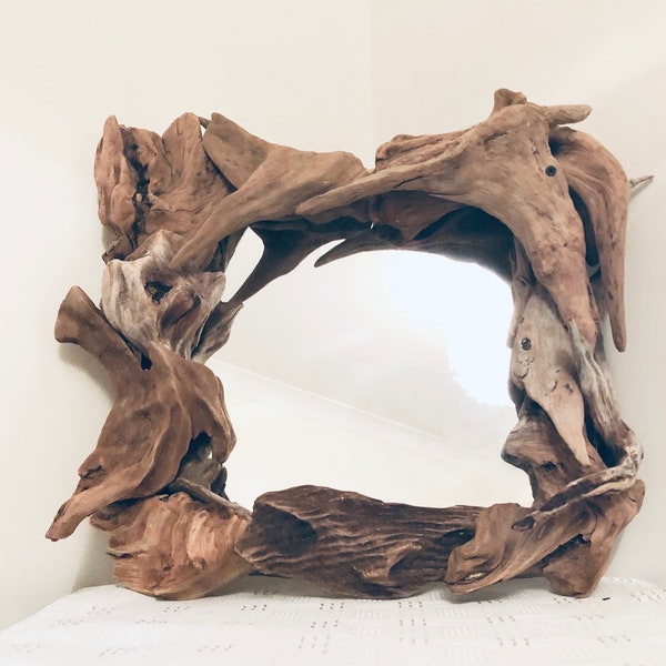 Driftwood Mirror - Etsy