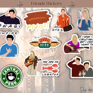 Friends Stickers | Friends Vinyl Stickers | Friends Favourite Quotes ...