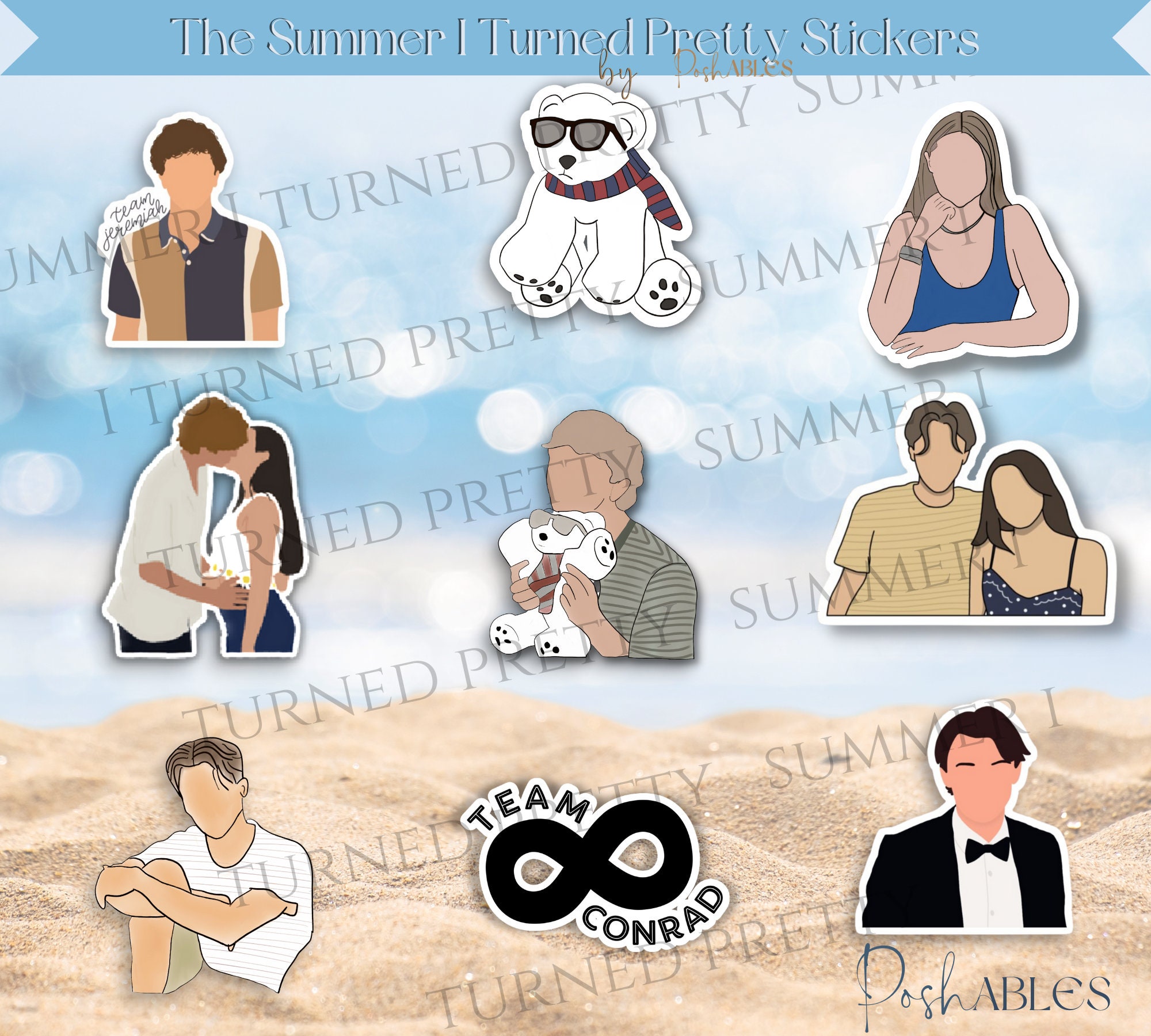 The Summer I Turned Pretty Stickers Cousins Beach Team Conrad Team ...