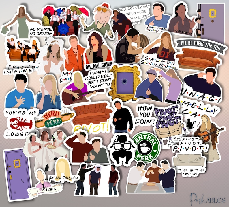 Friends Stickers Friends Vinyl Stickers Friends Favourite - Etsy