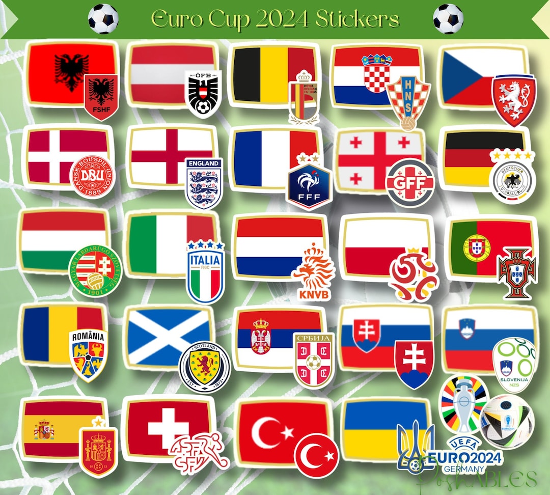 EURO Cup Soccer Stickers | Soccer Vinyl Stickers | Euro 2024 World Cup ...