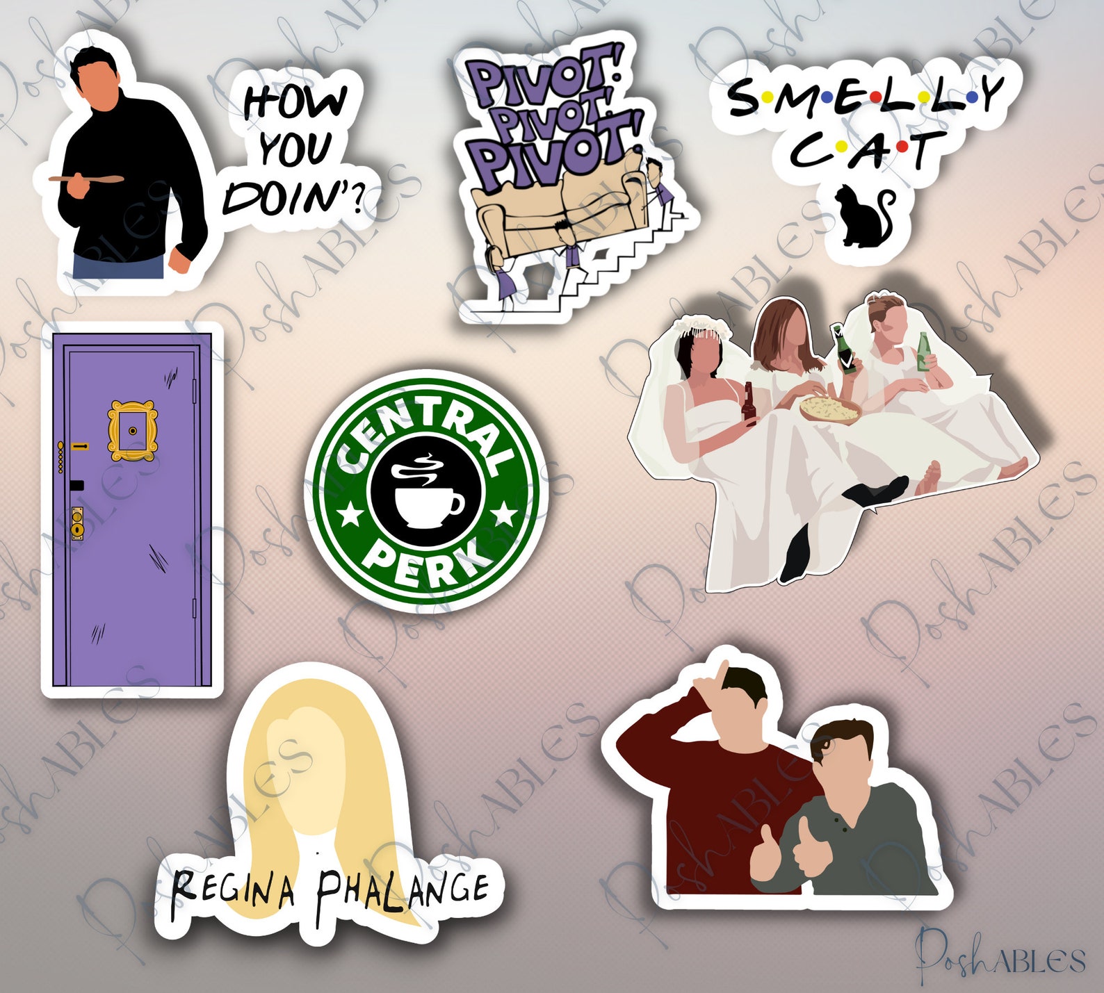 Friends Stickers Friends Vinyl Stickers Friends Favourite - Etsy