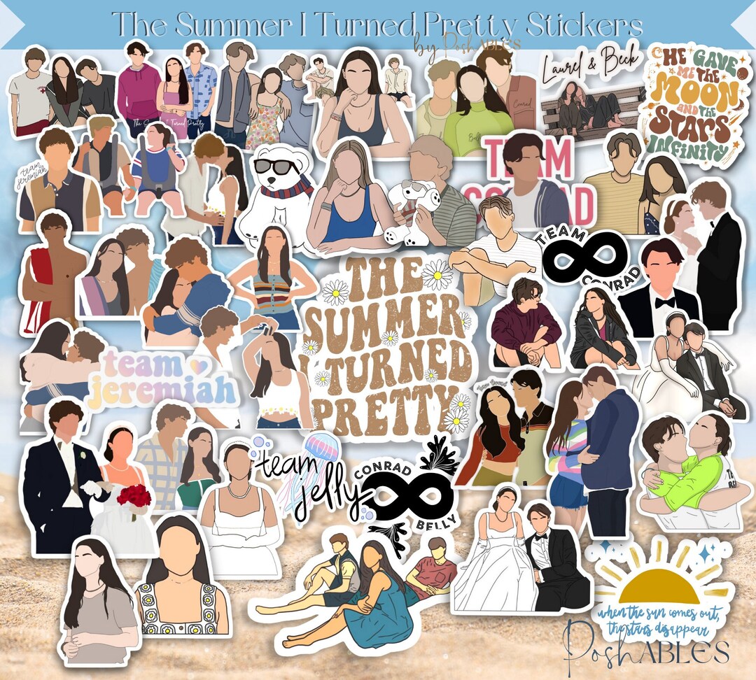 The Summer Pretty Stickers Cousins Beach Conrad Jeremiah Belly Die Cut ...