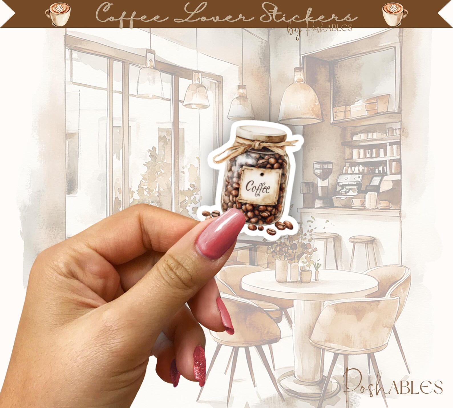 Coffee Lover Sticker Pack | Cozy Café and Coffee-themed Aesthetic ...