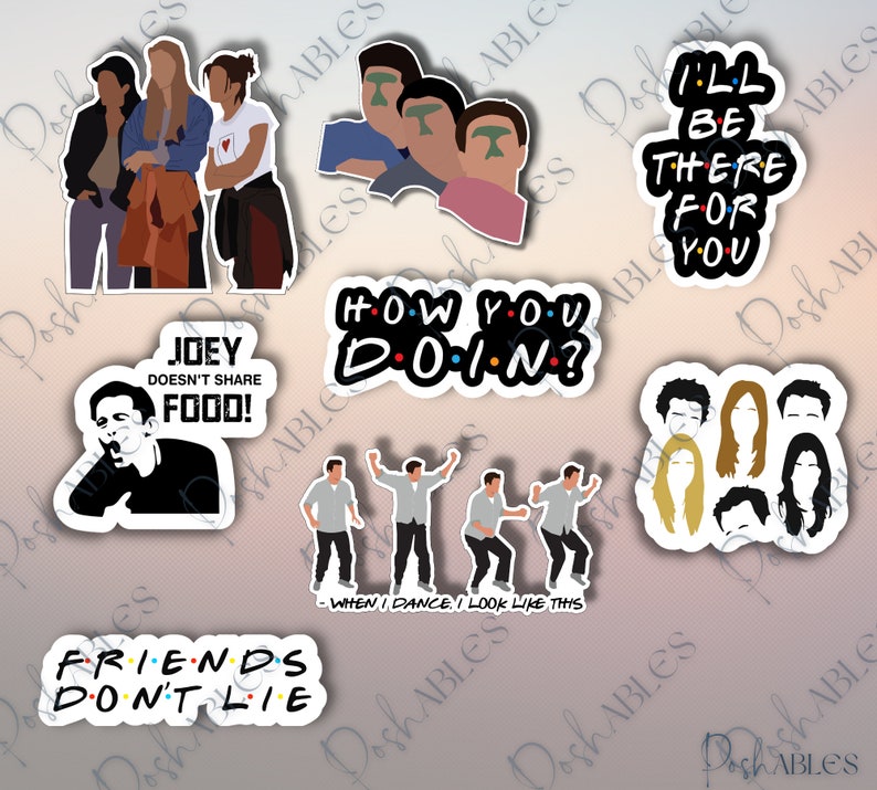 Friends Stickers Friends Vinyl Stickers Friends Favourite - Etsy