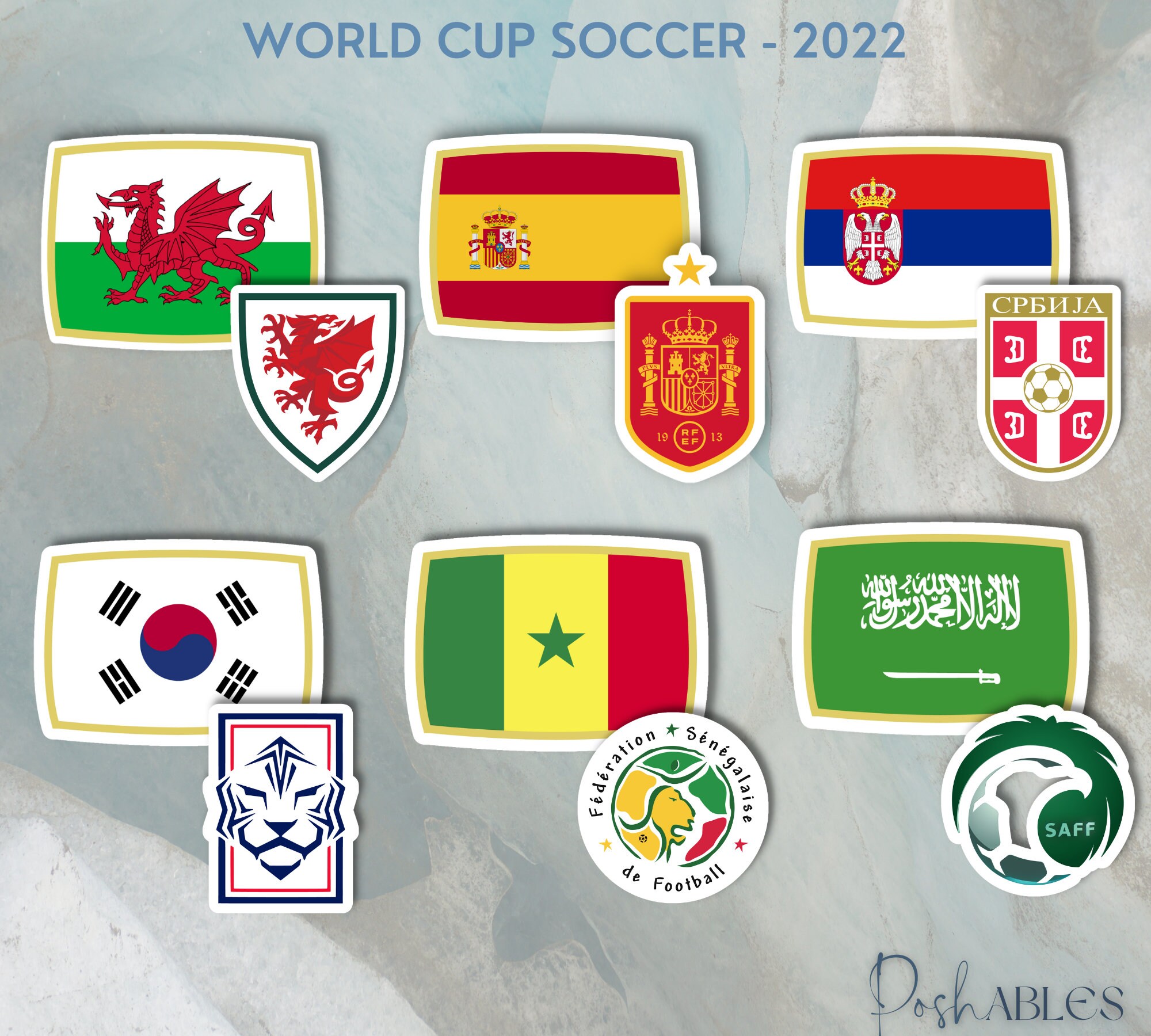 World Cup Soccer Stickers Soccer Vinyl Stickers Qatar 2022 World Cup ...