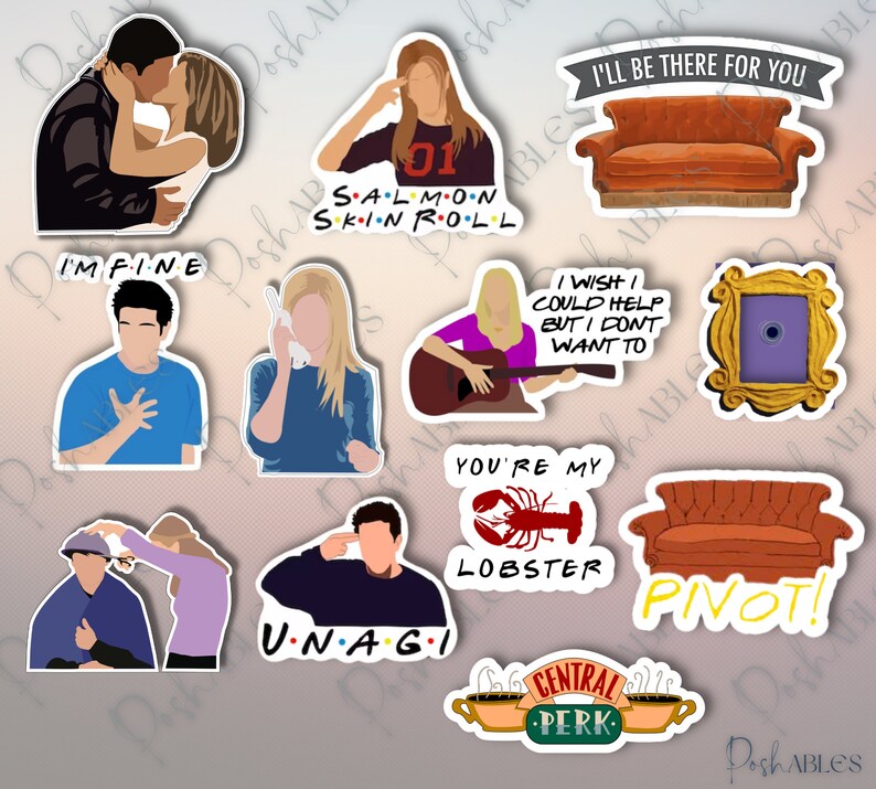 Friends Stickers Friends Vinyl Stickers Friends Favourite - Etsy