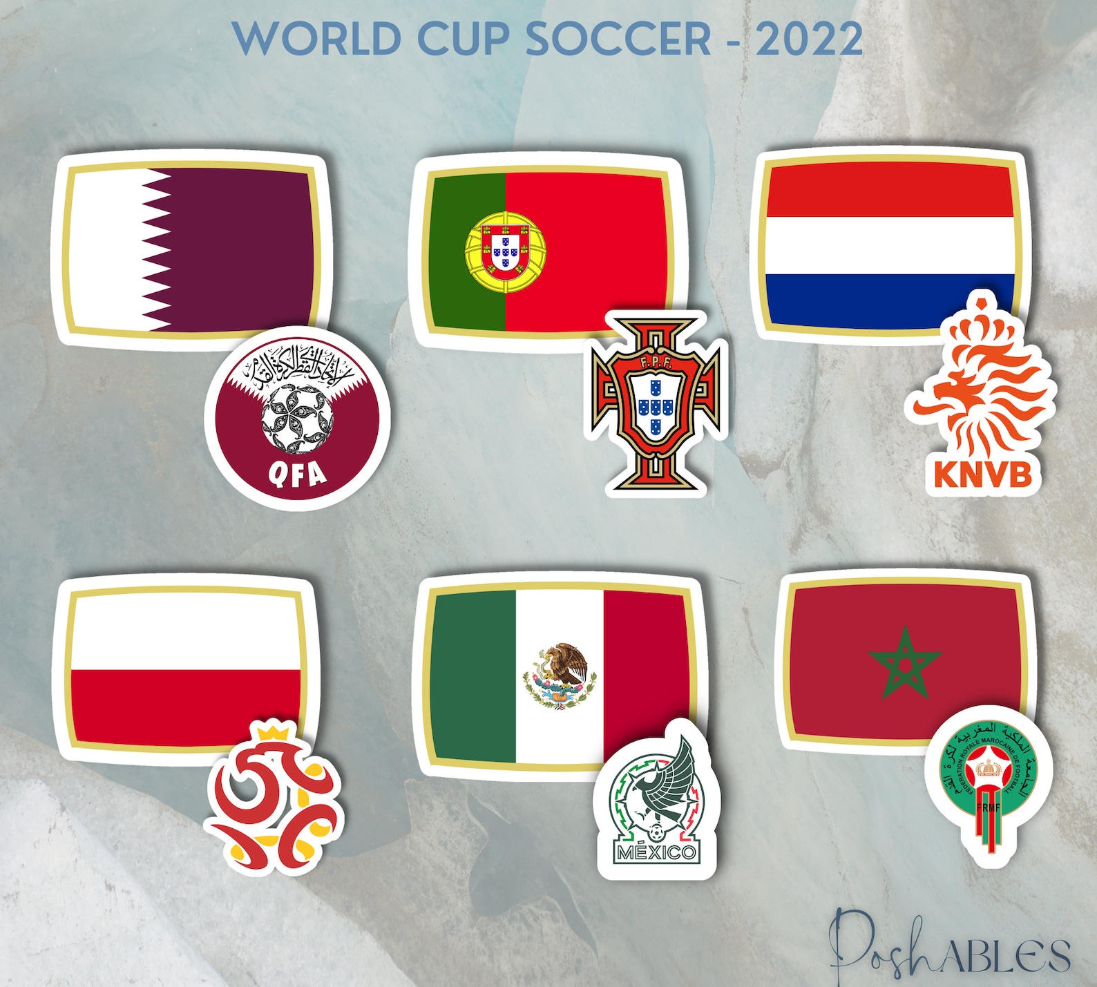 World Cup Soccer Stickers Soccer Vinyl Stickers Qatar 2022 World Cup ...