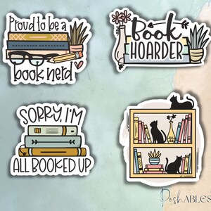 Book Lover Stickers Vinyl Stickers Book Stickers Die Cut - Etsy