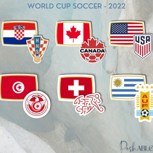 World Cup Soccer Stickers | Soccer Vinyl Stickers | Qatar 2022 World ...