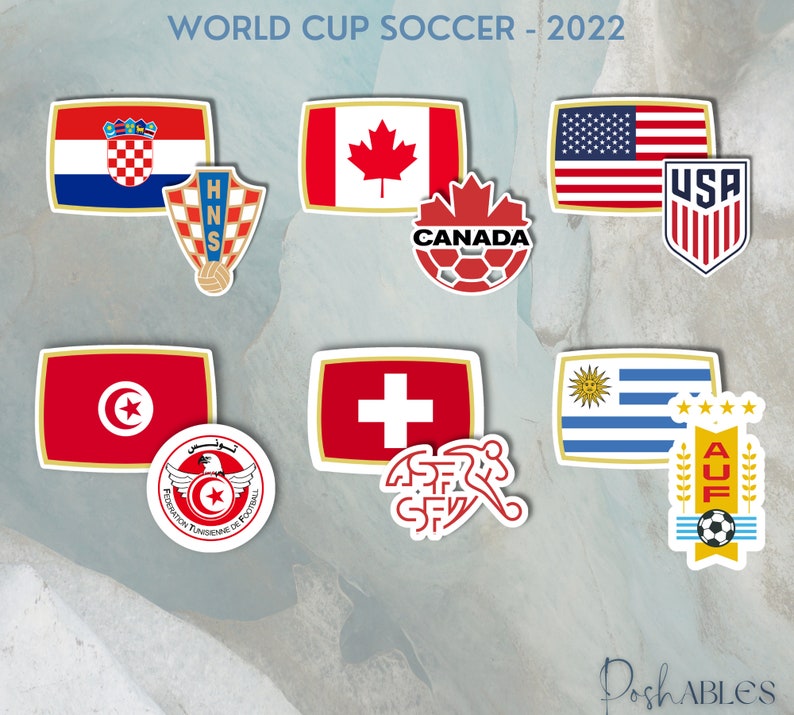 World Cup Soccer Stickers Soccer Vinyl Stickers Qatar 2022 World Cup ...