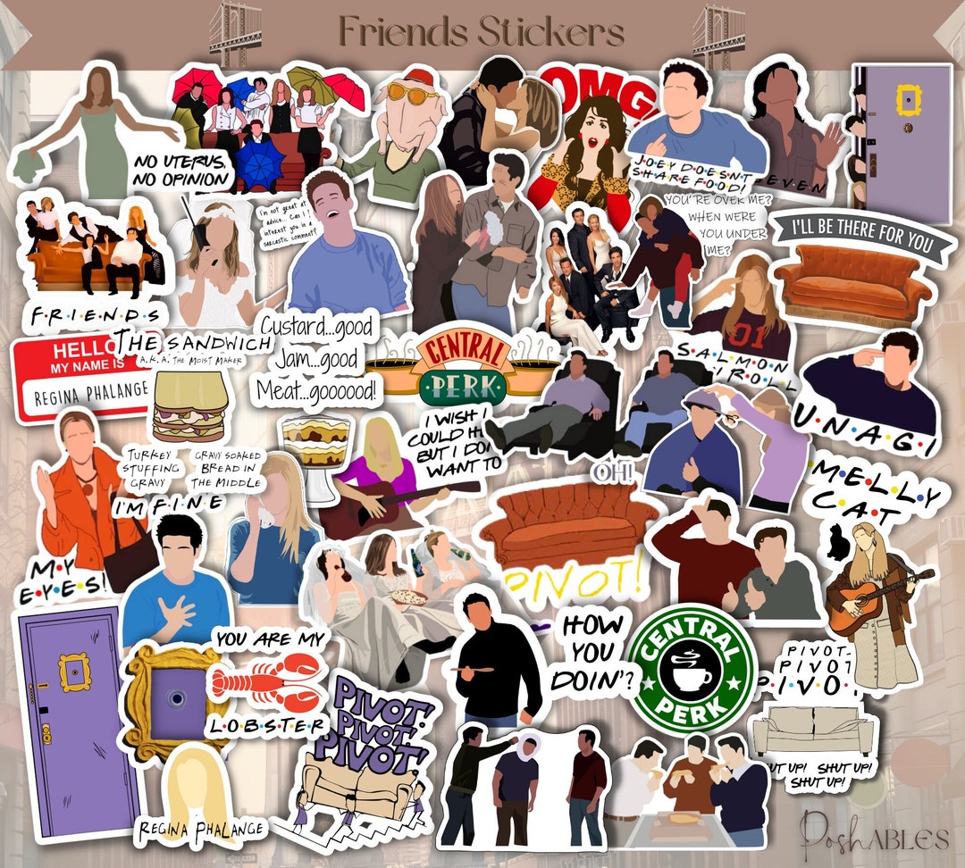 Friends Stickers | Friends Vinyl Stickers | Friends Favourite Quotes ...