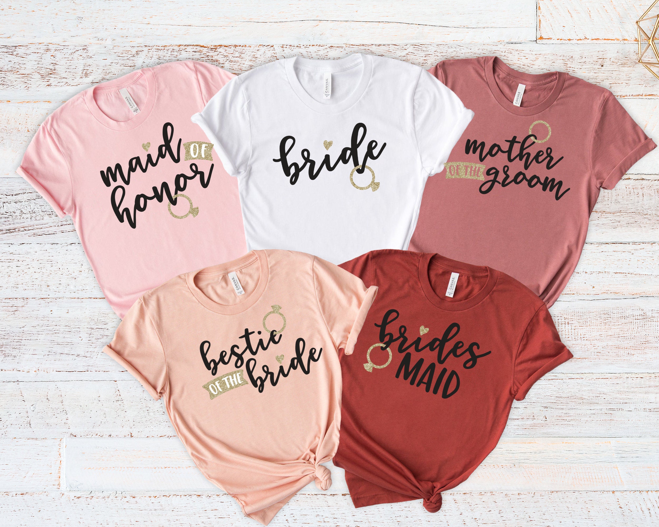 Wedding Party T-shirts Bachelorette Shirts Groomsmen - Etsy Canada