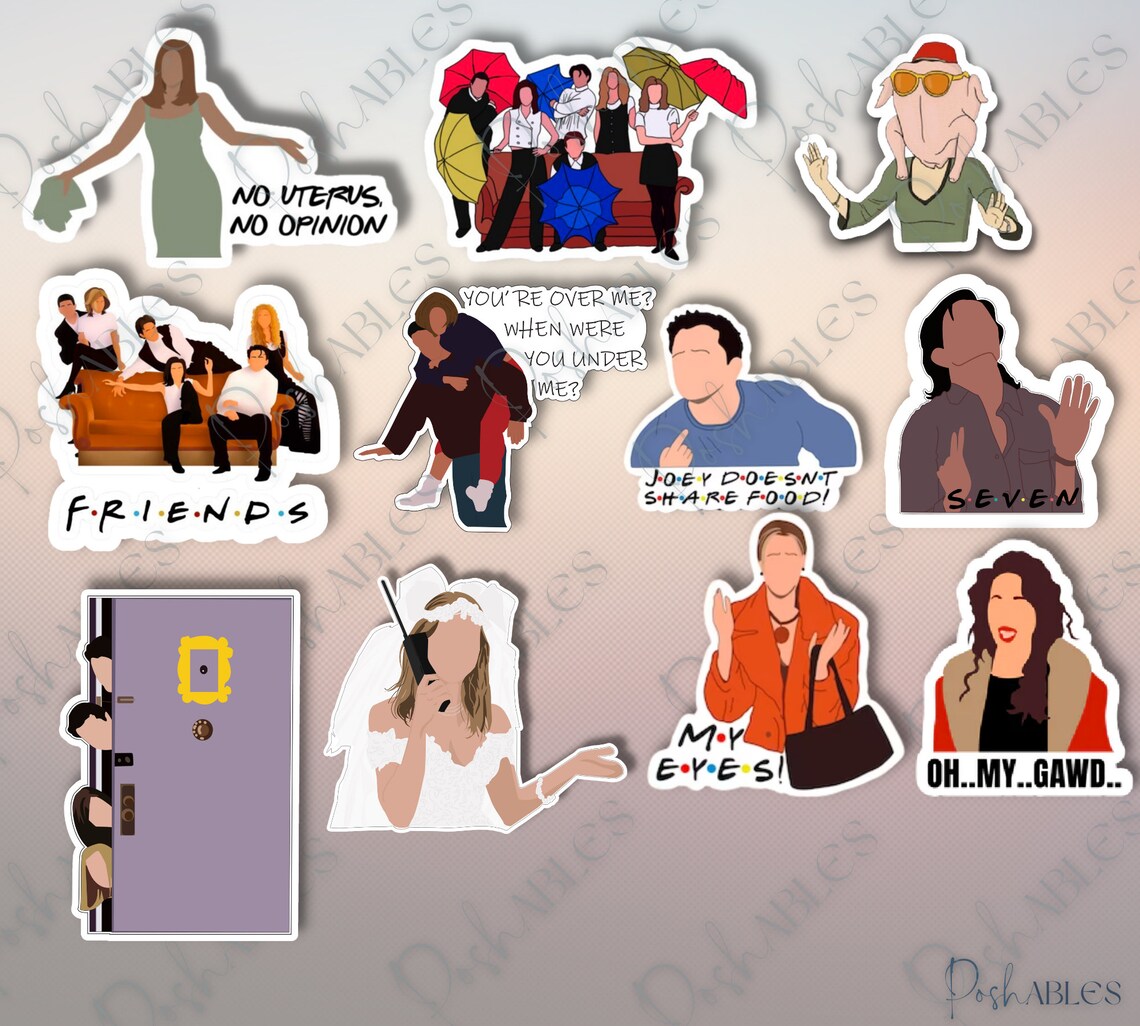 Friends Stickers Friends Vinyl Stickers Friends Favourite - Etsy