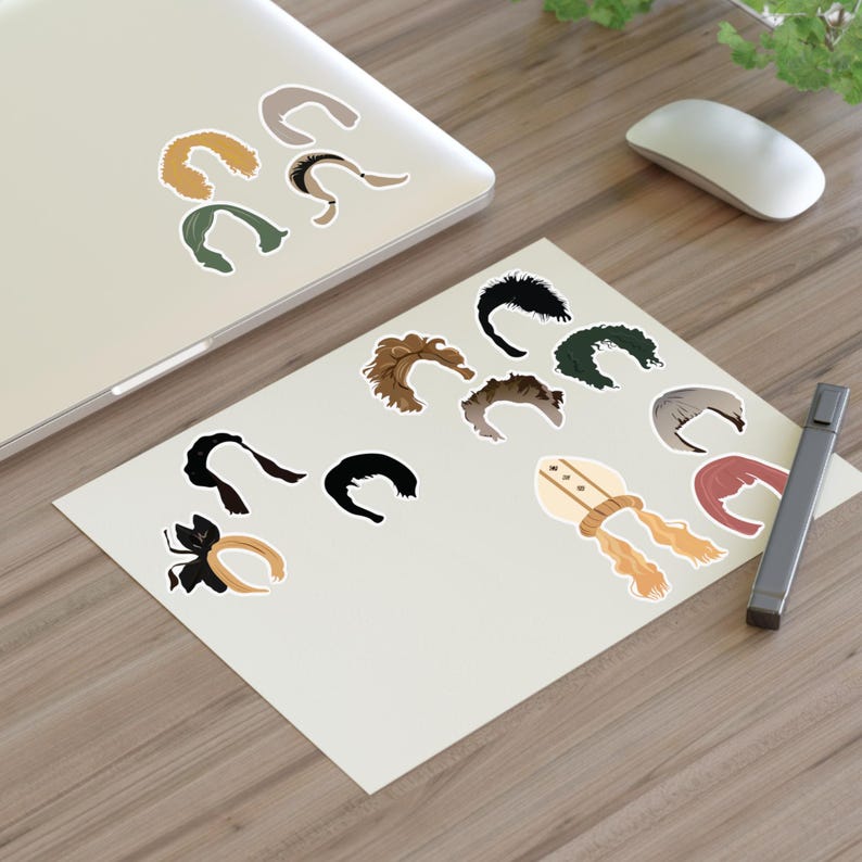 Wig Sticker Sheets, Moira Rose's Whimsical Wigs, Scrapbooking Decals ...