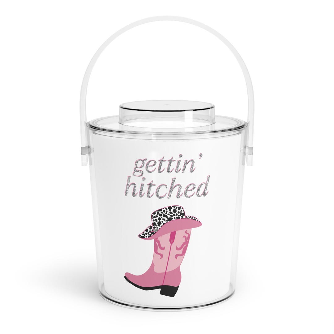 Gettin' Drunk Sparkly Cowgirl Boot Ice Bucket With Tongs for ...