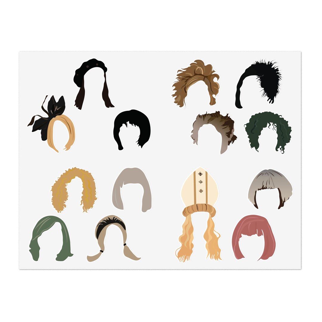 Wig Sticker Sheets, Moira Rose's Whimsical Wigs, Scrapbooking Decals ...