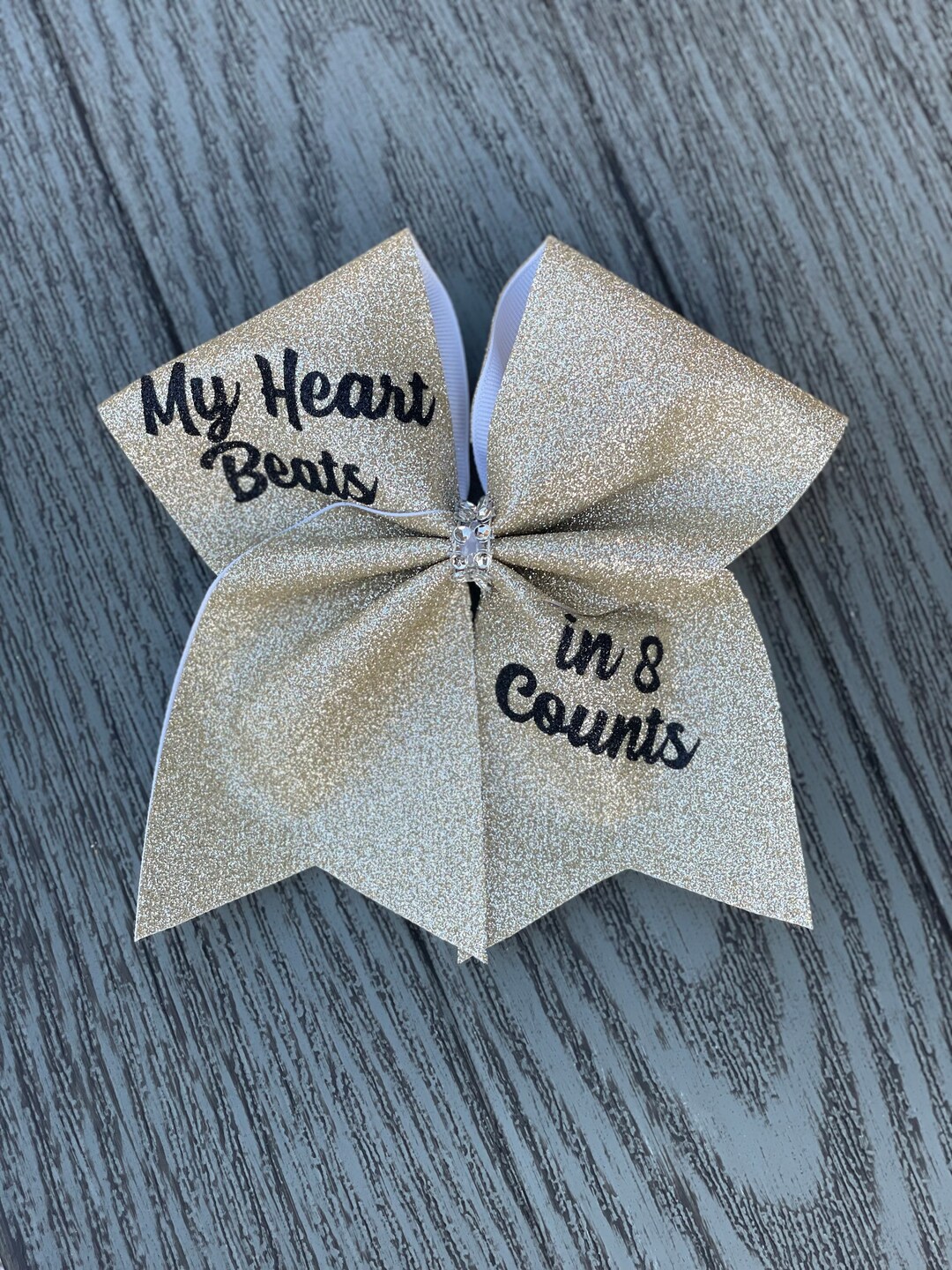 Gold Glitter Cheer Bow, Personalized Cheer Bow, Sideline Cheer ...