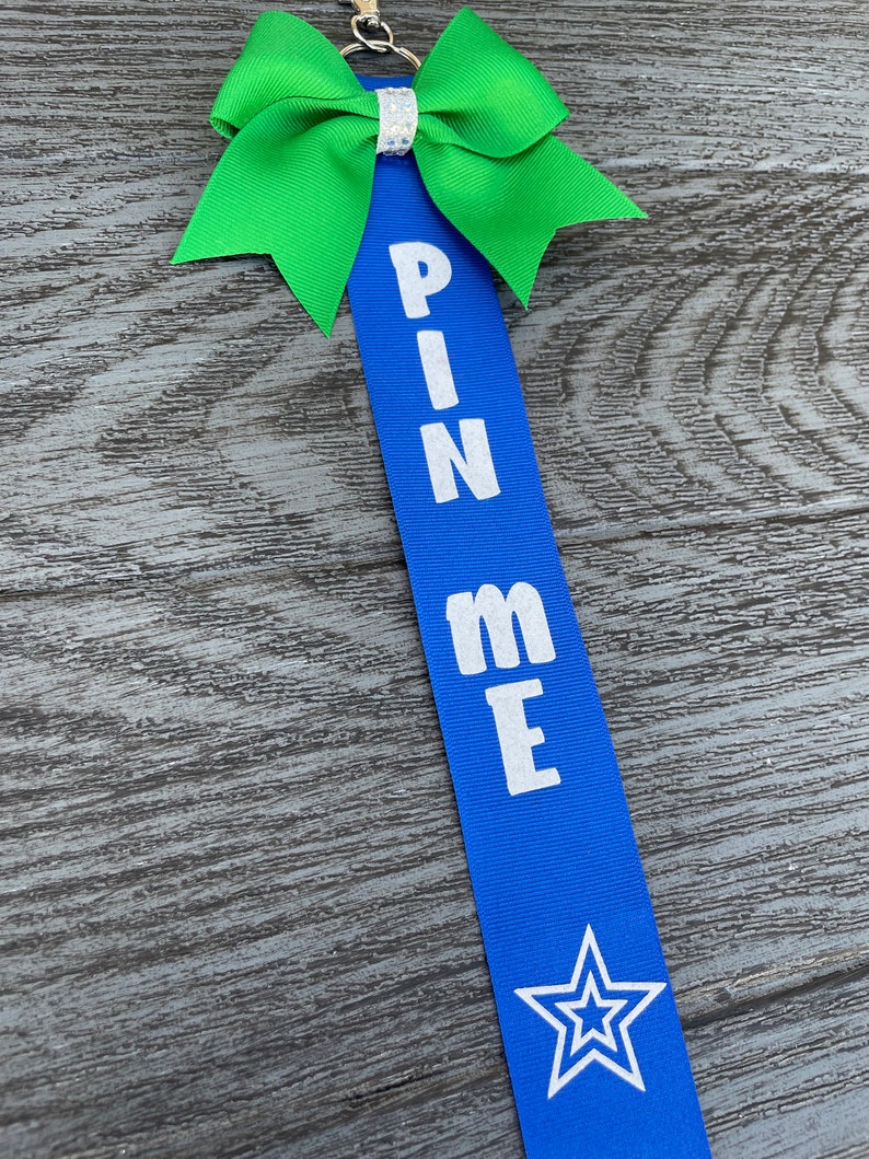 Pin Me Ribbon, Cheerleader Gifts, Bookbag Accessories, Keychain Bows ...