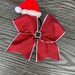 Red Sparkle Christmas Cheer Bow, Santa Hat Cheer Bow, Christmas Bow ...