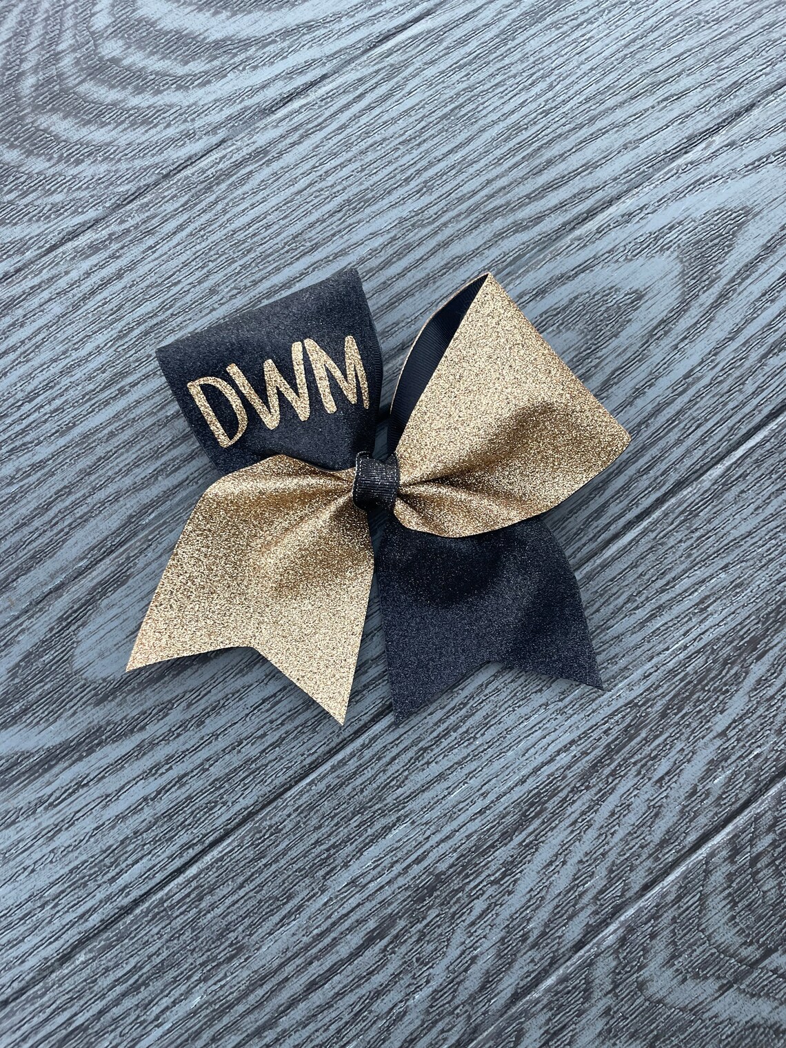 Black and Gold Glitter Cheer Bow, All Star Cheer, Competition Bow ...