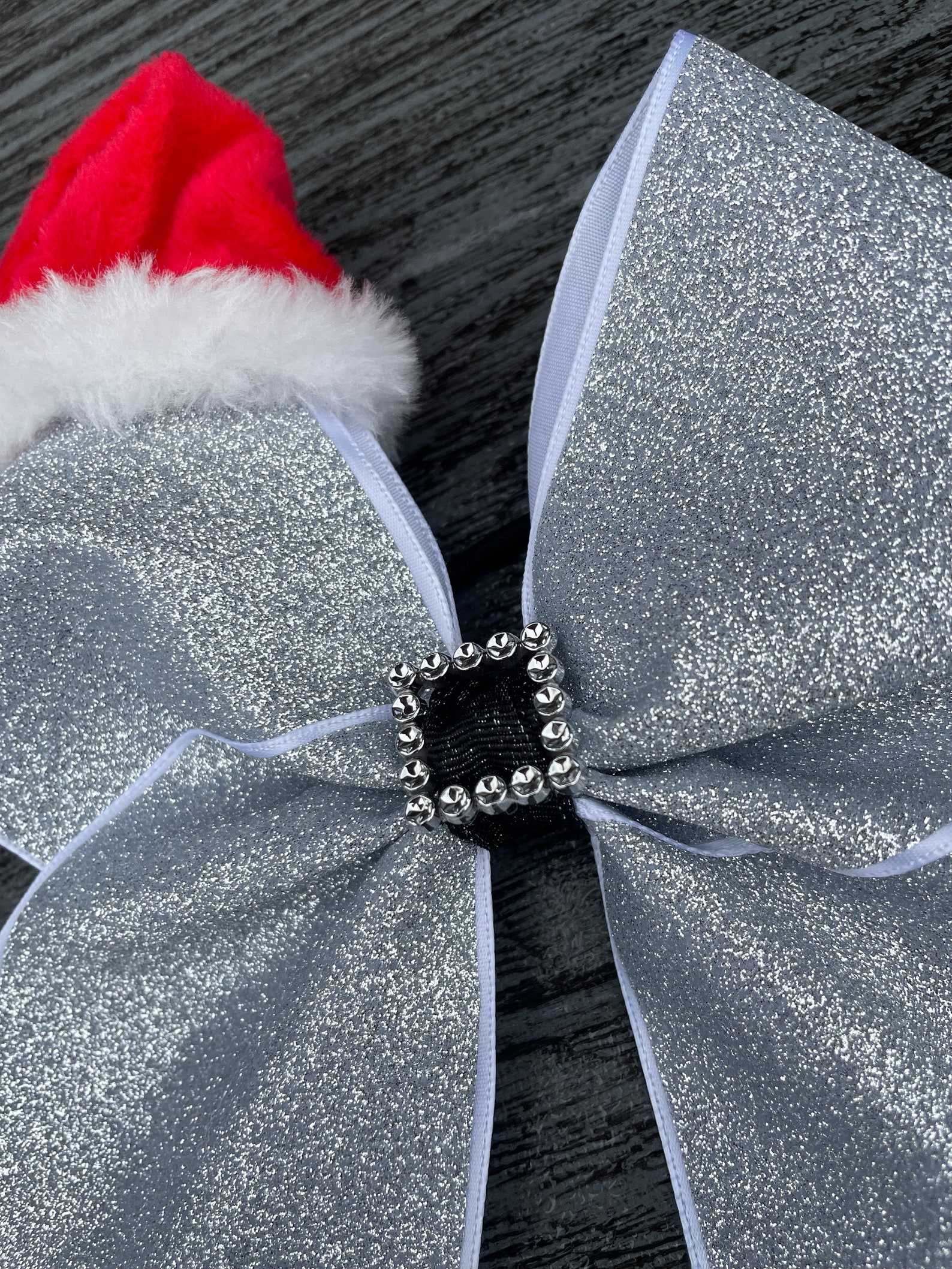 Christmas Cheer Bow, Santa Cheer Bow, Christmas Hat, Glitter Bow ...