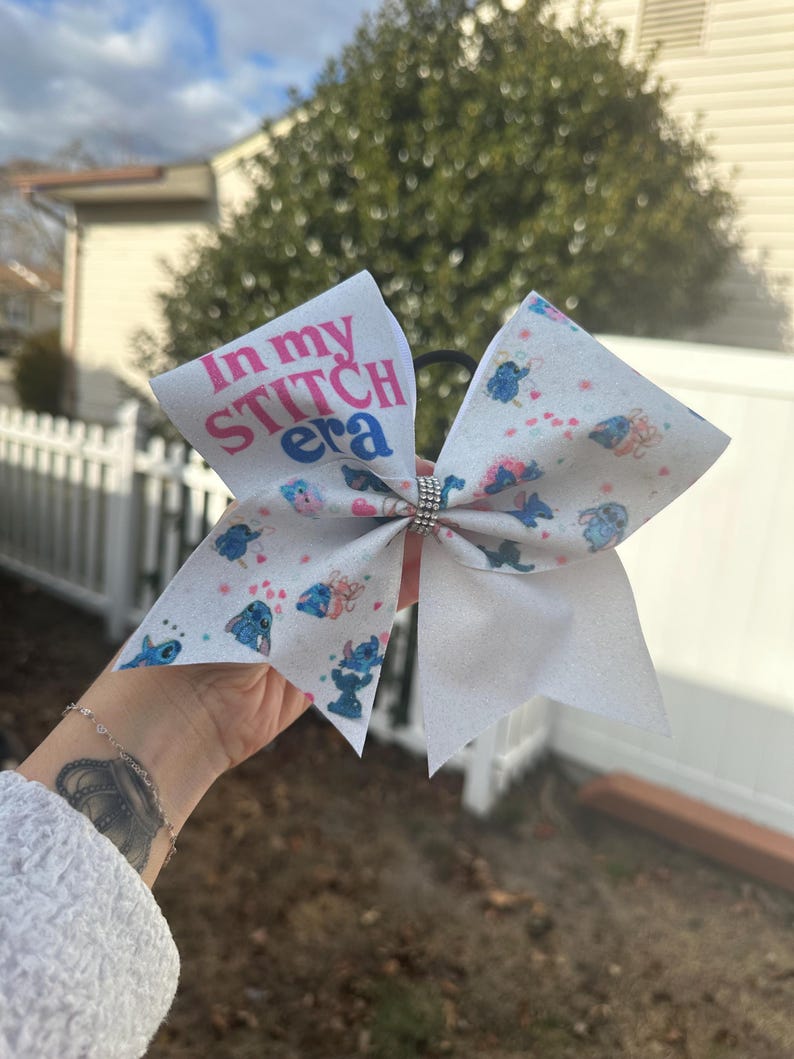 In My Stitch Era, Stitch Bow, Stitch Cheer Bow, Sublimation Bow ...