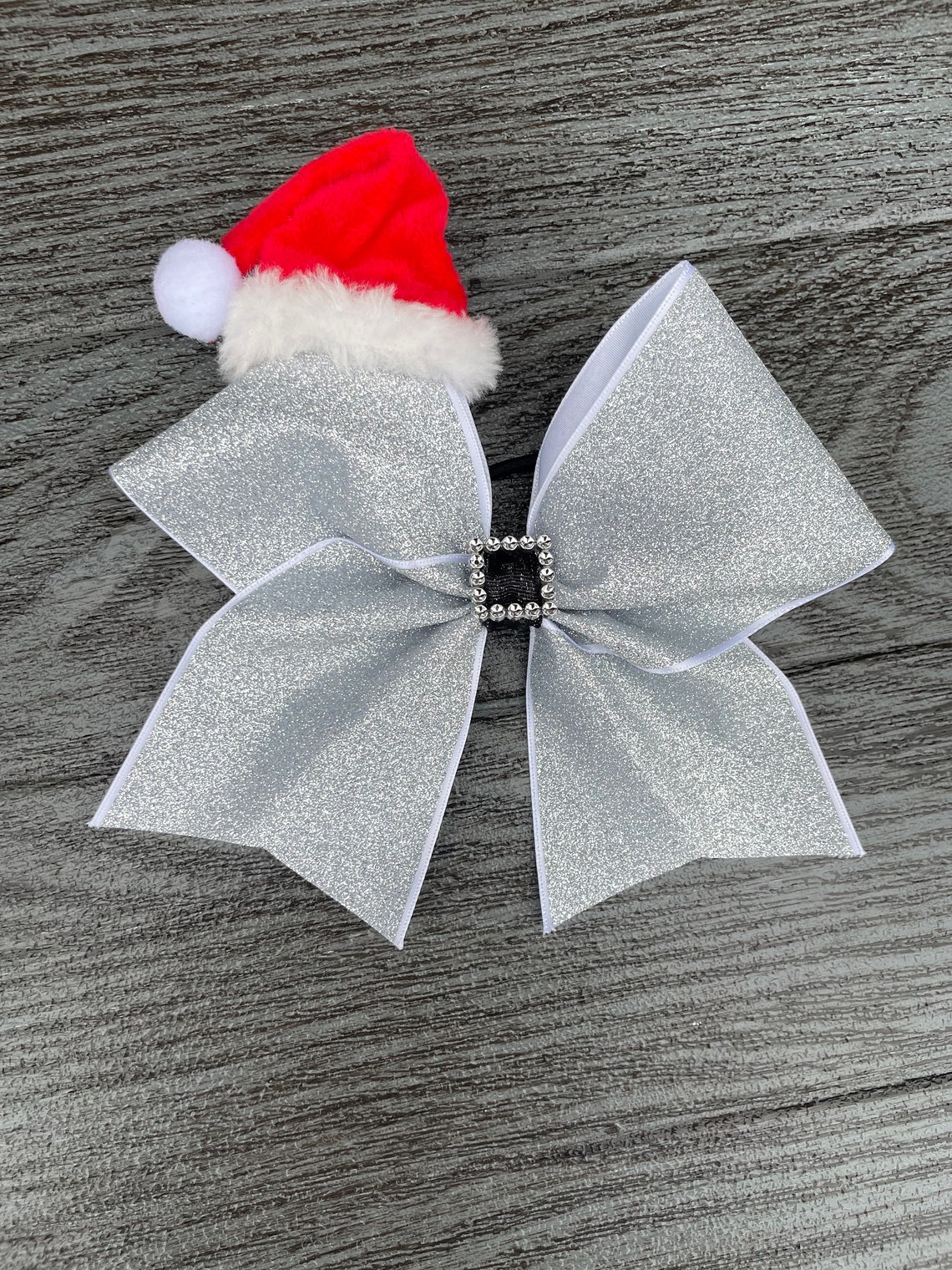 Christmas Cheer Bow, Santa Cheer Bow, Christmas Hat, Glitter Bow ...