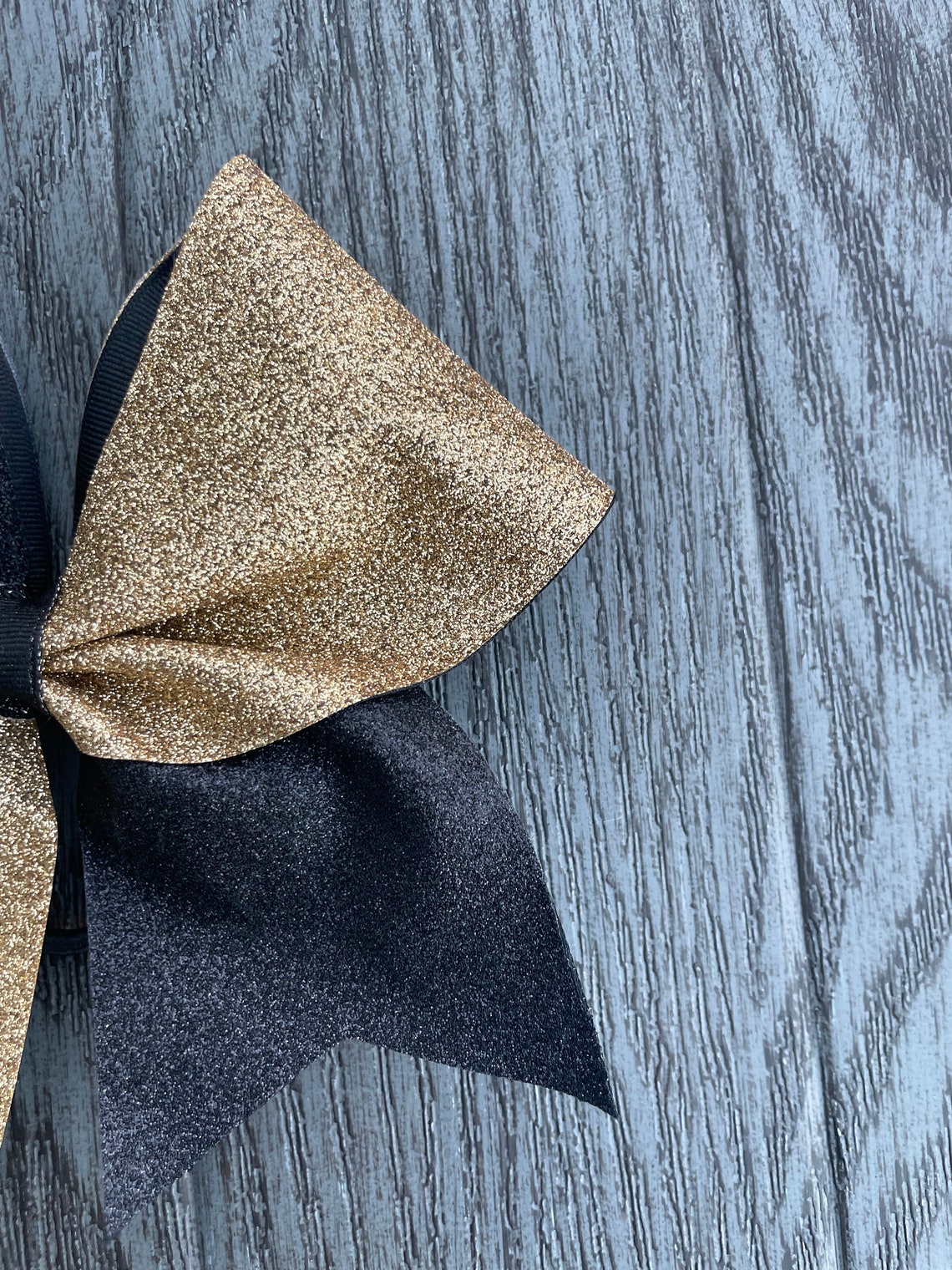 Black and Gold Glitter Cheer Bow, All Star Cheer, Competition Bow ...